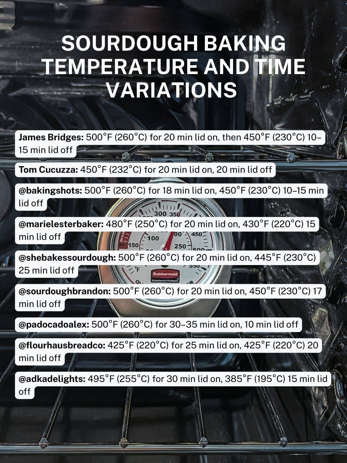 Sourdough Baking Temperature and Time Guide: 9 Variations ...